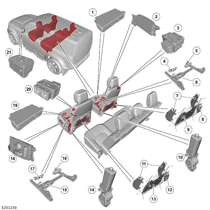 Land Rover Defender - Seats - [+] 5 Seat Configuration - Component ...