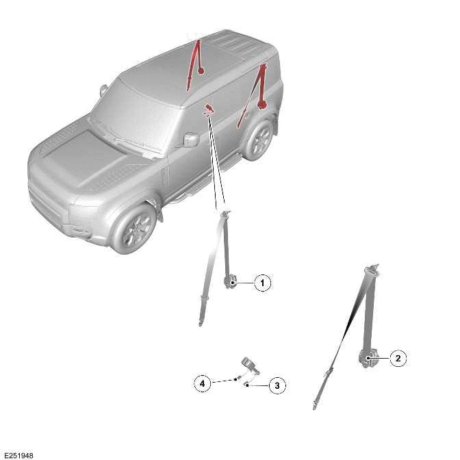Land Rover Defender - Component Location, Overview - Airbag and Safety ...