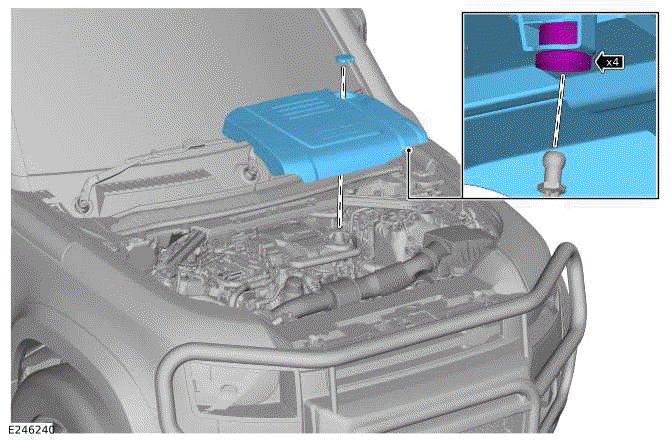 Land Rover Defender - Engine Cover - Ingenium I4 2.0l Petrol - Interior ...