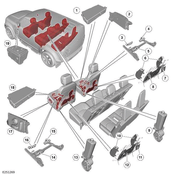 Land Rover Defender - Seats - [+] 7 Seat Configuration - Component ...