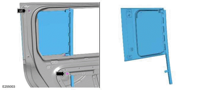 Land Rover Defender - Rear Door Fixed Window - Glass, Frames and Mechanisms