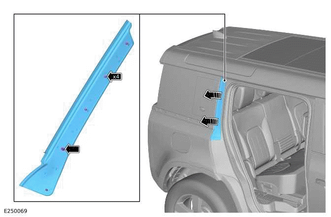 Land Rover Defender - Rear Quarter Window - Glass, Frames and Mechanisms