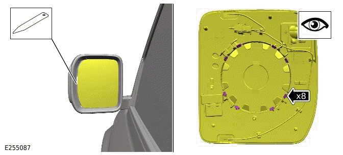 Land Rover Defender - Door Mirror Glass - Rear View Mirrors