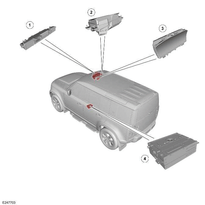 Land Rover Defender - Warning Devices - Component Location - Warning ...
